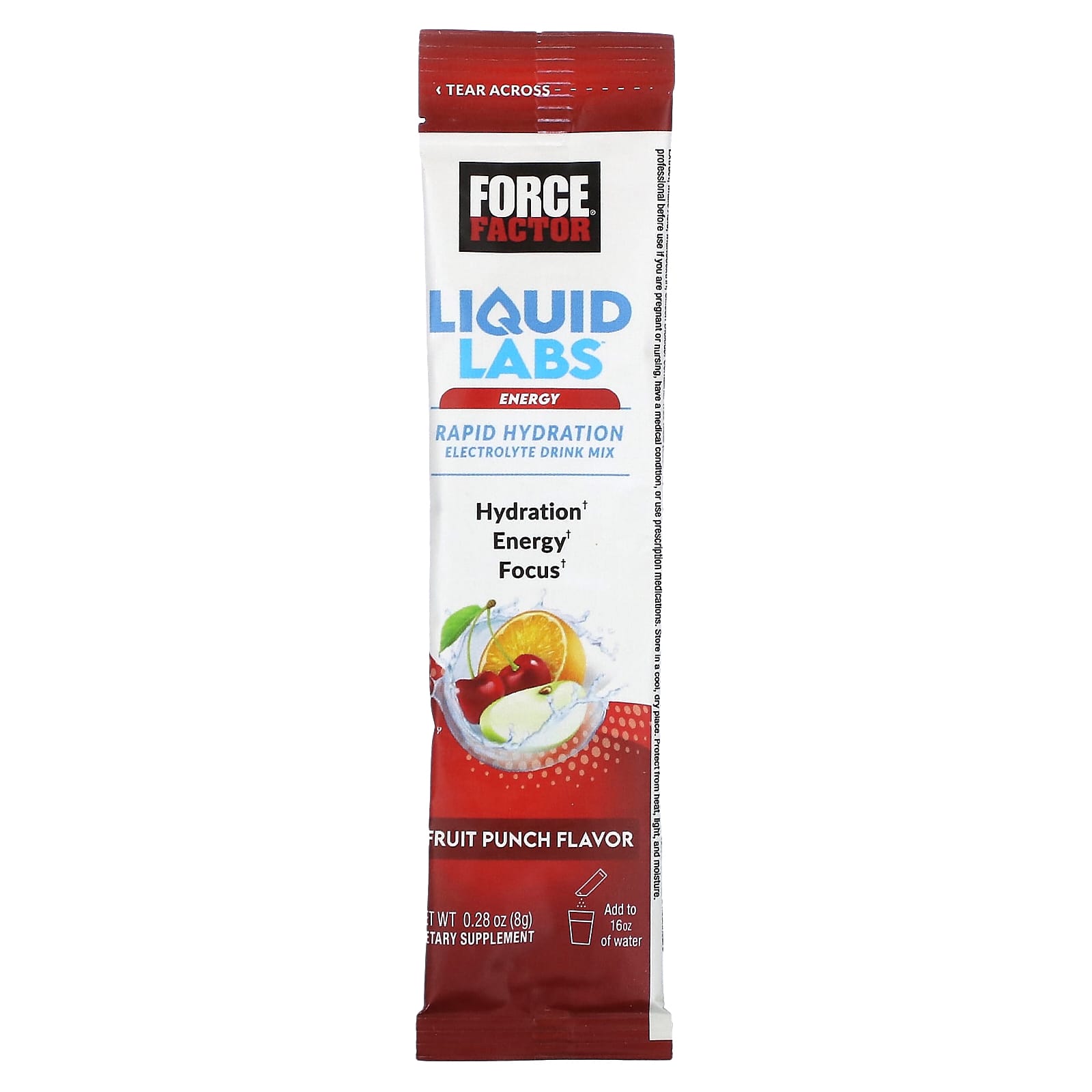 Force Factor, Liquid Labs Energy, Rapid Hydration Electrolyte Drink Mix ...