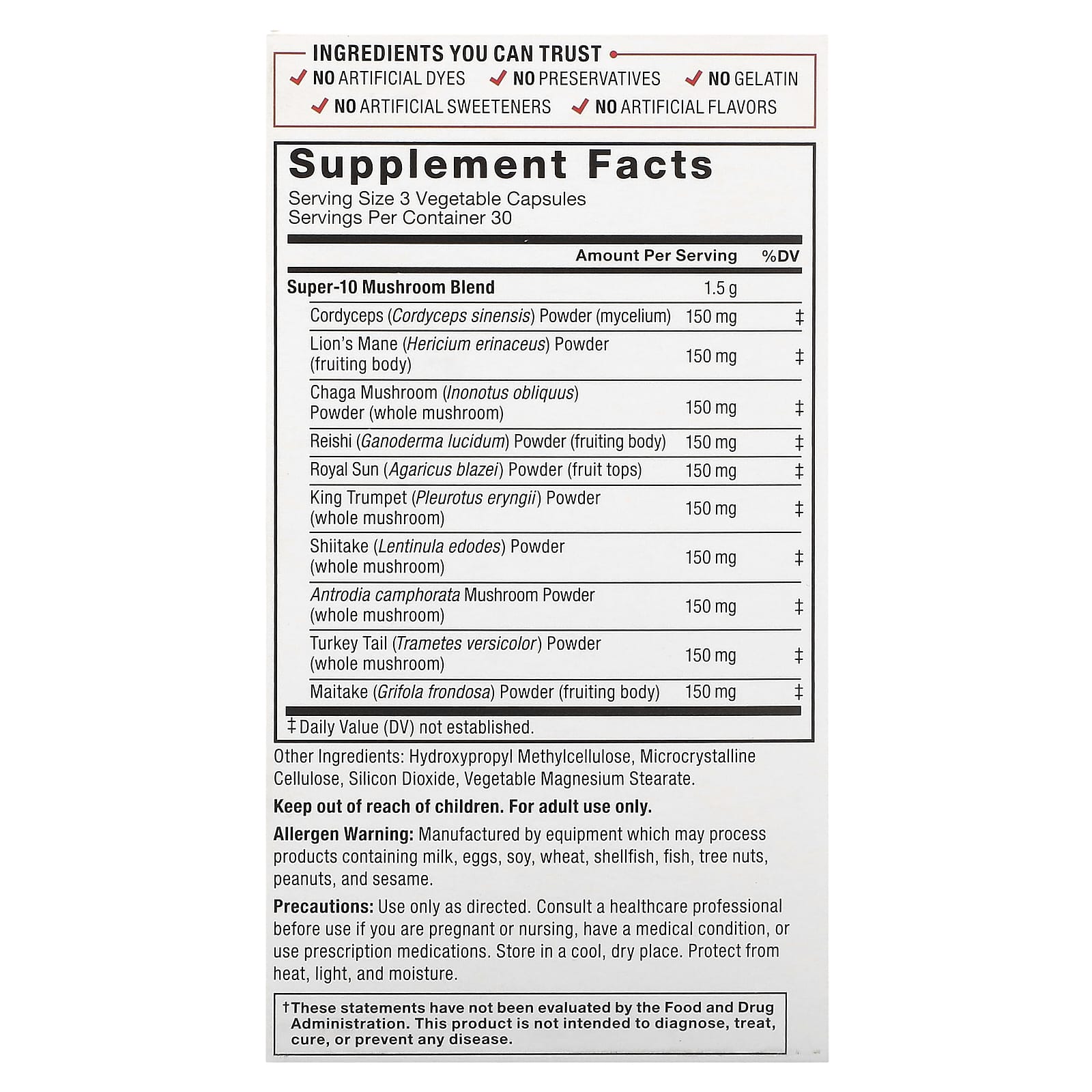 Force Factor, Modern Mushrooms, 90 Vegetable Capsules