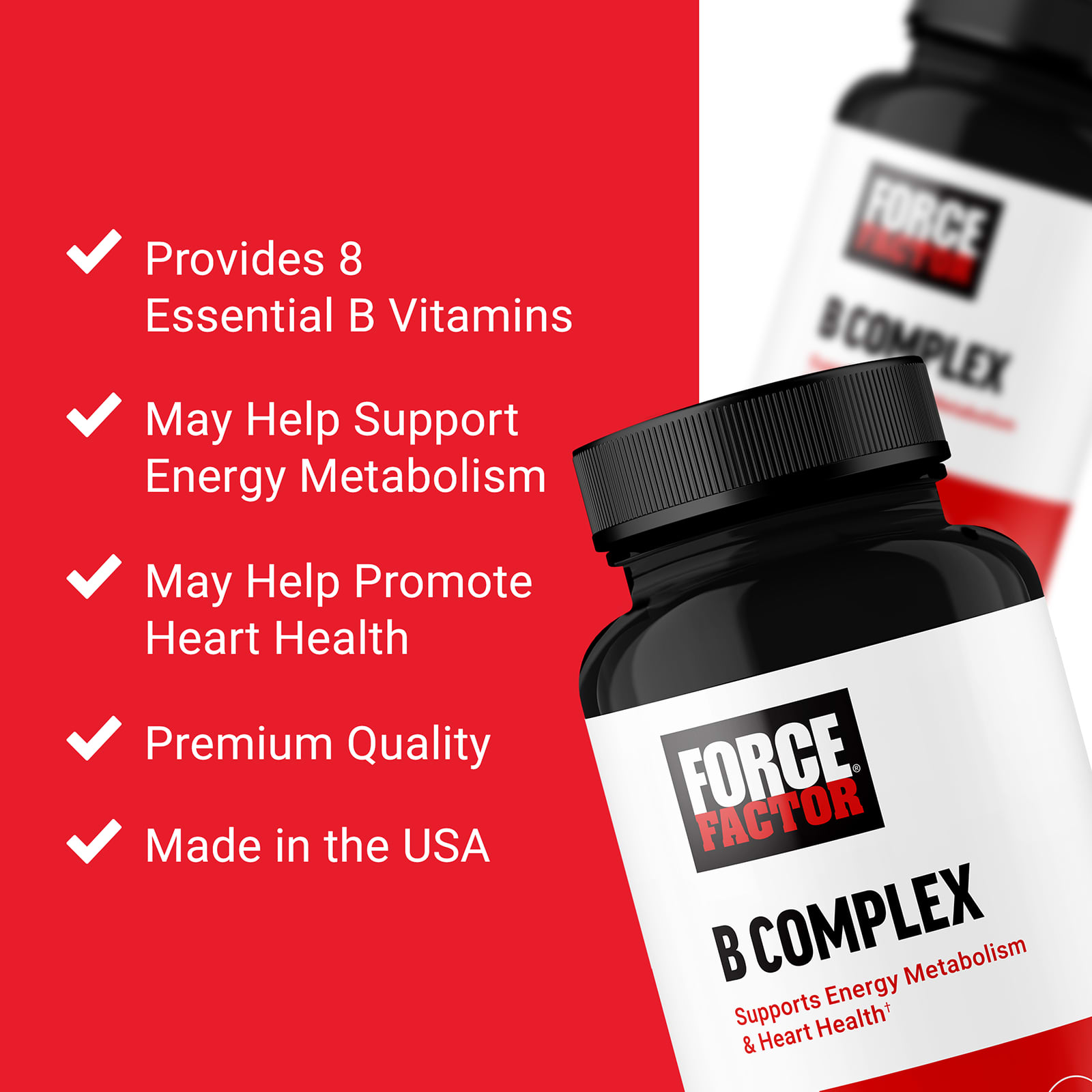 Force Factor, B Complex, 60 Vegetable Capsules