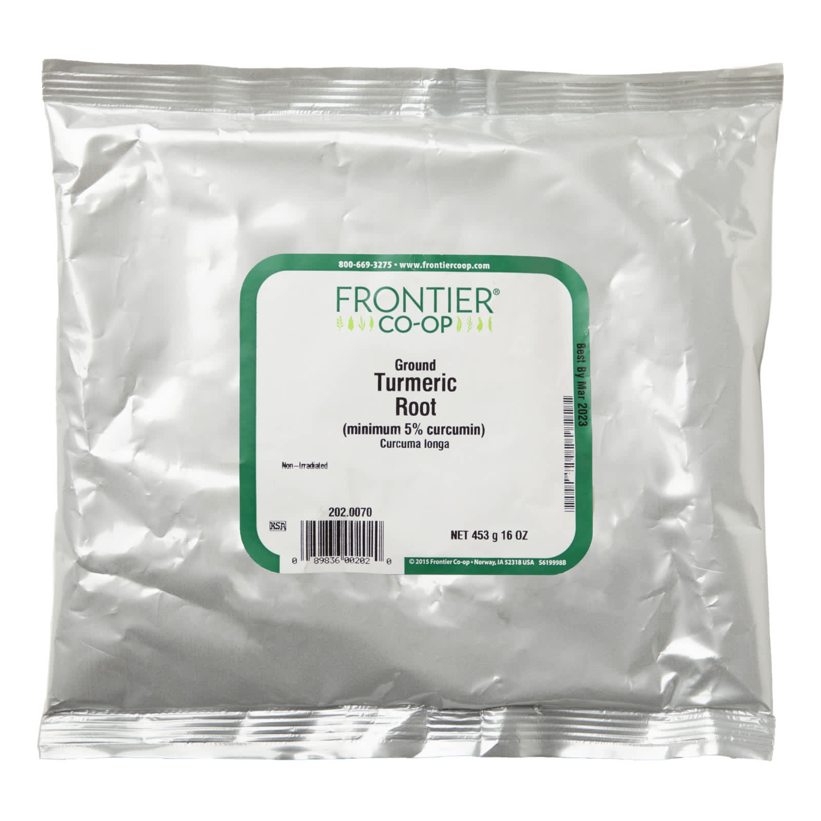 Frontier Co-Op, Ground Turmeric Root, 16 oz (453 g)