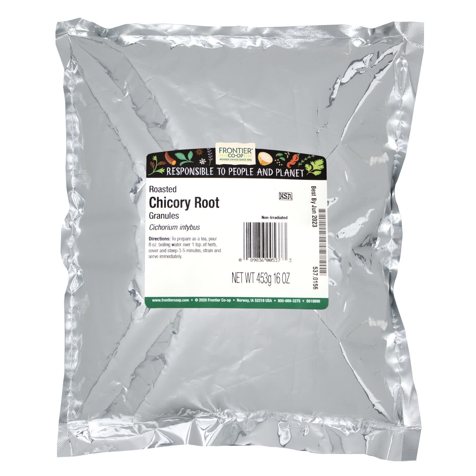 Frontier Co-op, Roasted Chicory Root, Granules, 16 oz (453 g)