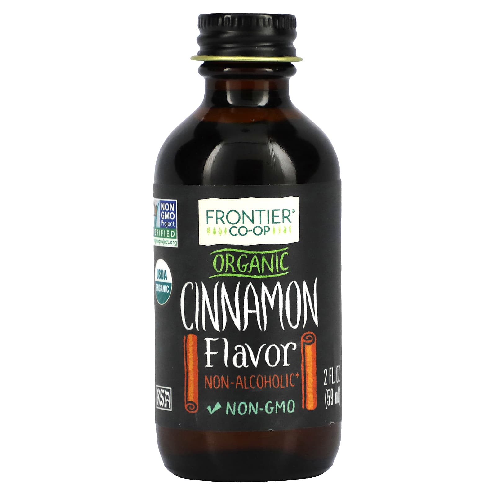 Frontier Co-op, Organic Cinnamon Flavor, Non-Alcoholic, 2 fl oz (59 ml ...