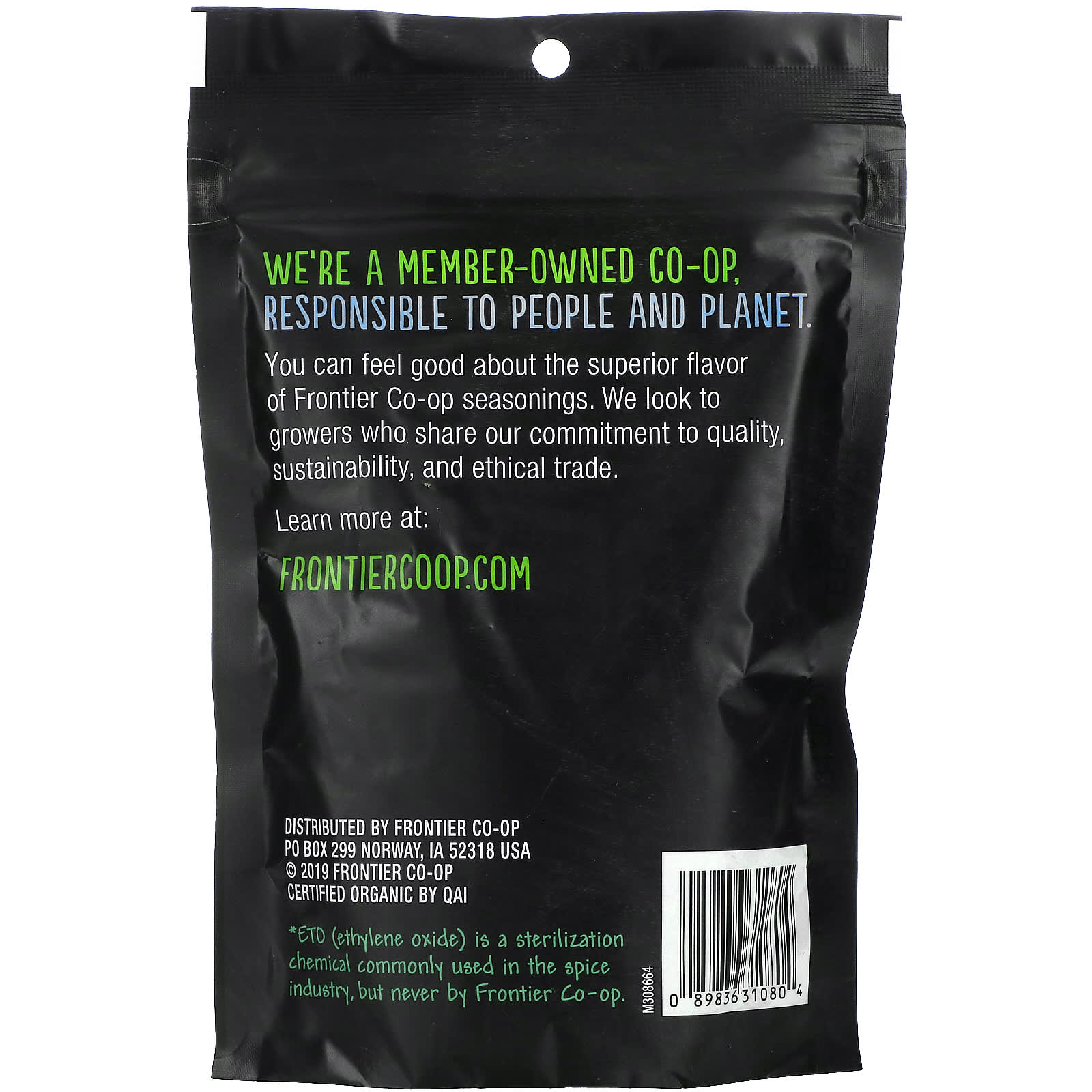 Frontier Co-op, Organic Black Pepper, Medium Grind, 6.63 oz (188 g)
