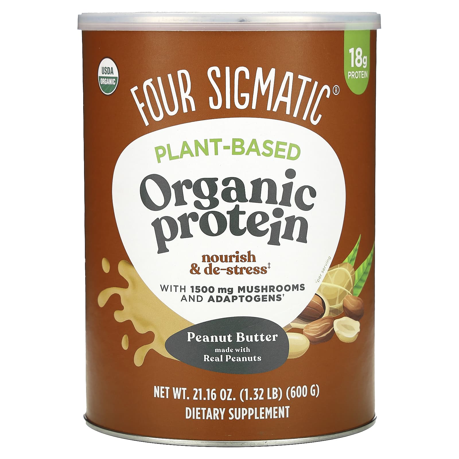 Four Sigmatic, Plant-Based Organic Protein with Mushrooms & Adaptogens ...