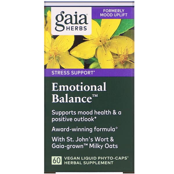 Gaia Herbs Emotional Balance 60 Vegan Liquid Phyto Caps