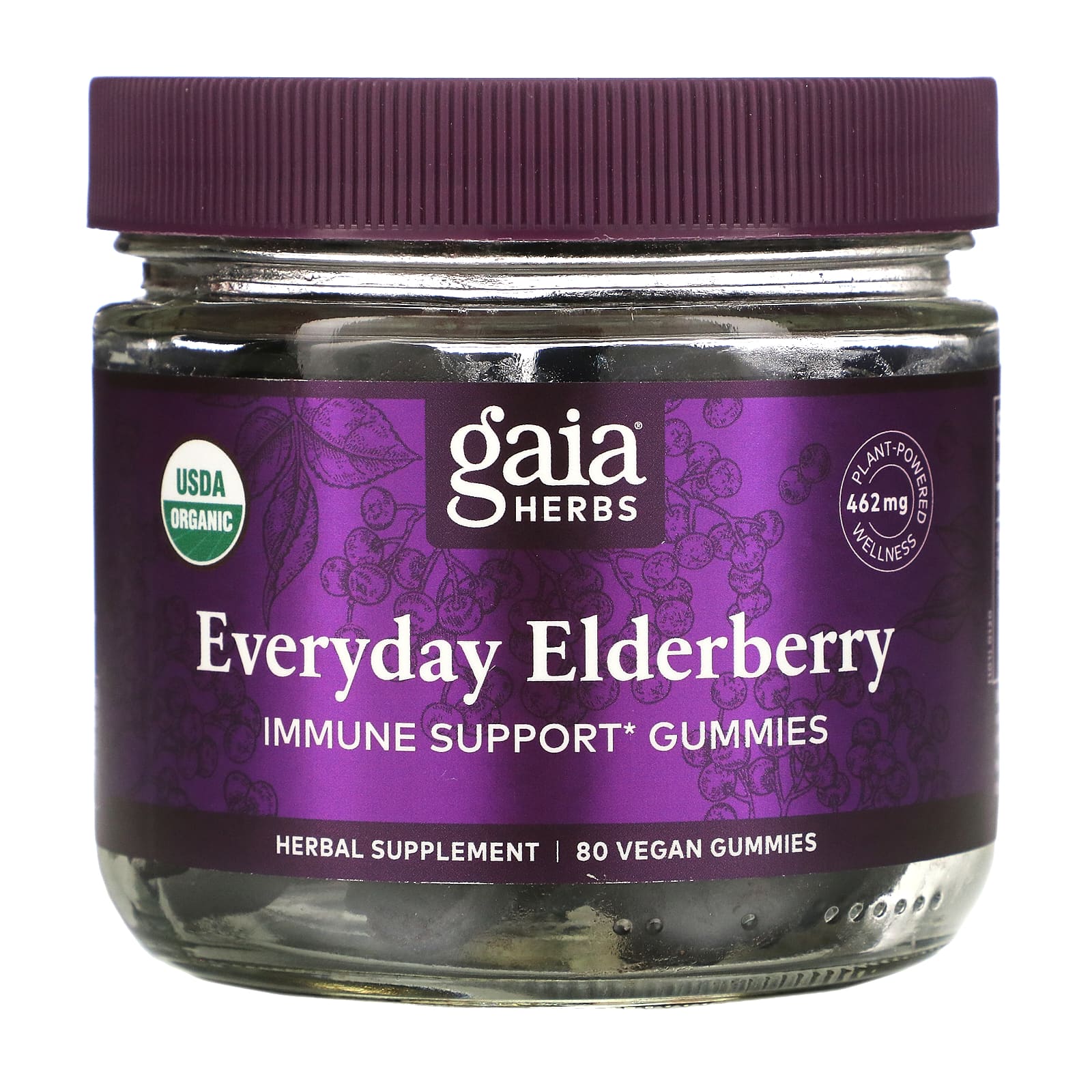 Gaia Herbs, Black Elderberry Immune Support Adult Daily Gummies, 80 ...