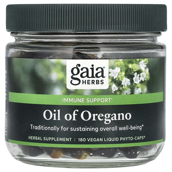 Gaia Herbs Oil Of Oregano 180 Vegan Liquid Phyto Caps