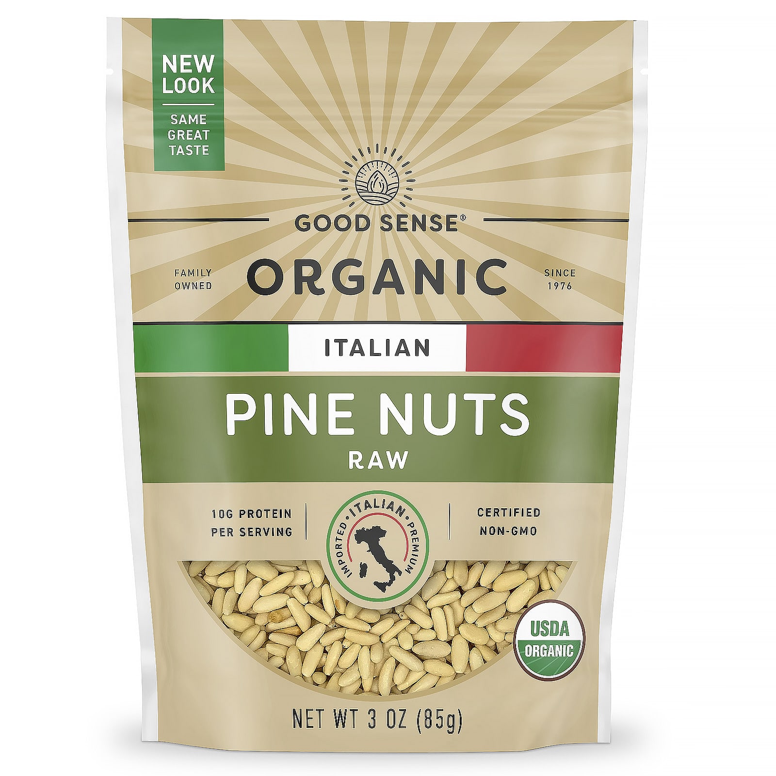 Good Sense, Organic Italian Pine Nuts, Raw, 3 oz (85 g)