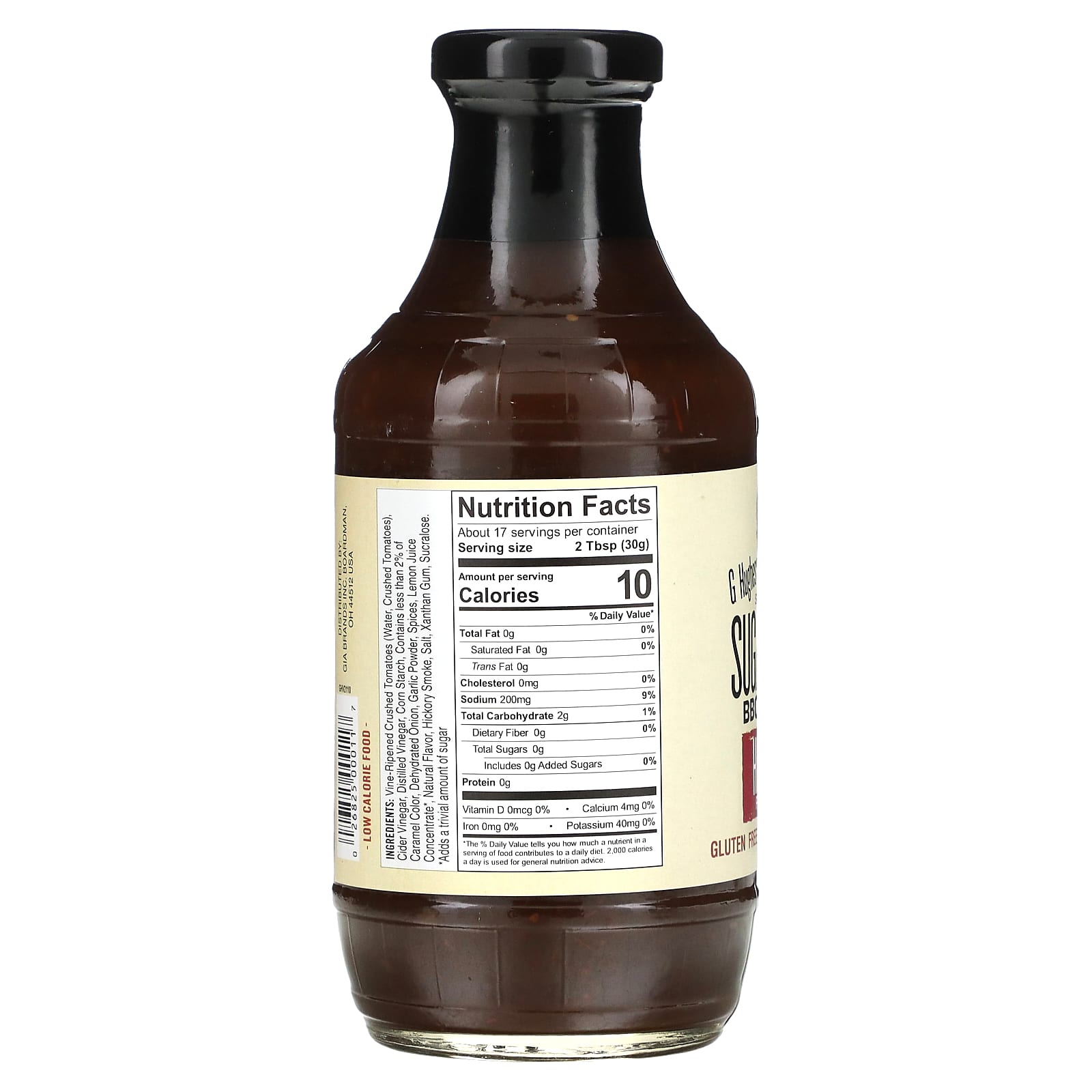 G Hughes, Sugar Free BBQ Sauce, Hickory, 18 oz (510 g)