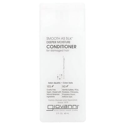 Giovanni, Smooth As Silk, Deeper Moisture Conditioner, For Damaged Hair ...