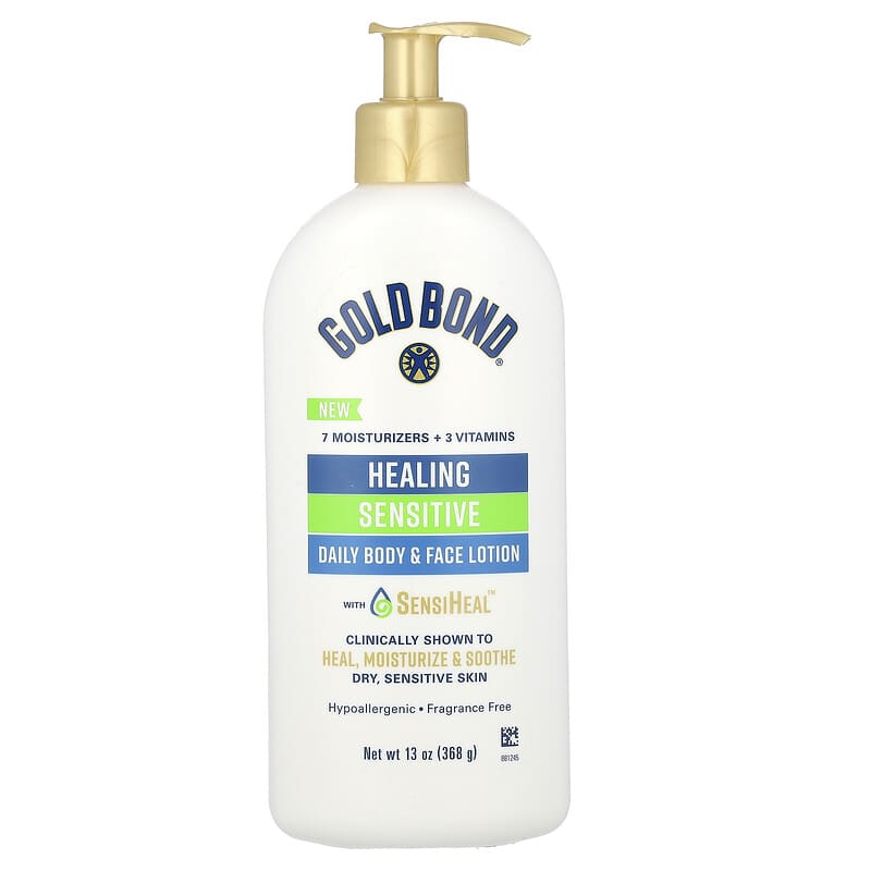 Lotion quotidienne pour le corps et le visage Peaux seches sensibles Sans parfum 368 g