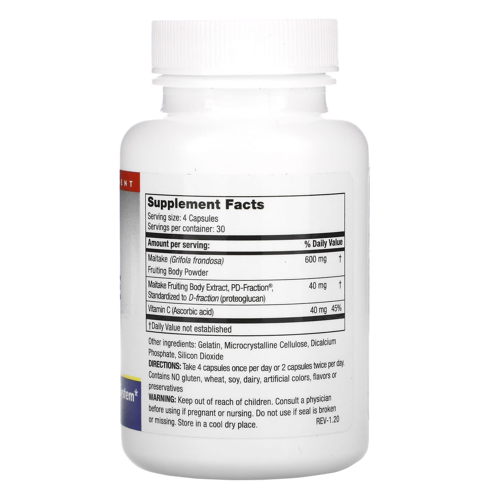 Mushroom Wisdom, Maitake D Fraction, Standard, 120 Capsules