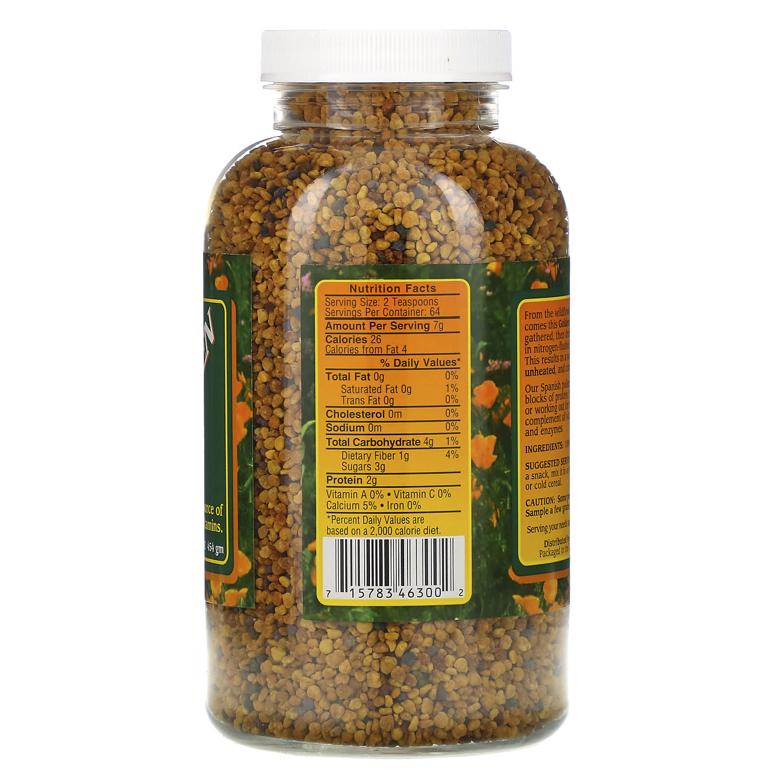 Golden Flower, Spanish Bee Pollen, 16 oz (454 g)