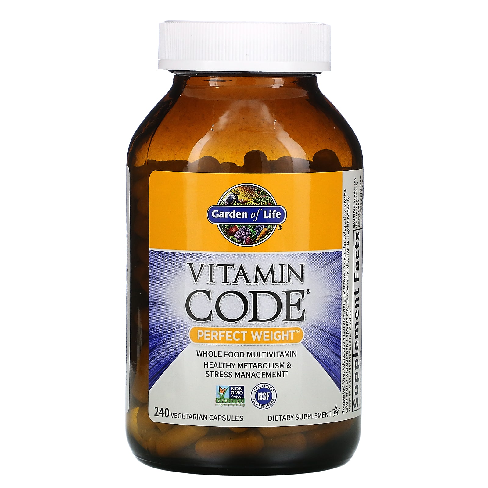 Garden of Life, Vitamin Code, Perfect Weight, 240 Vegetarian Capsules