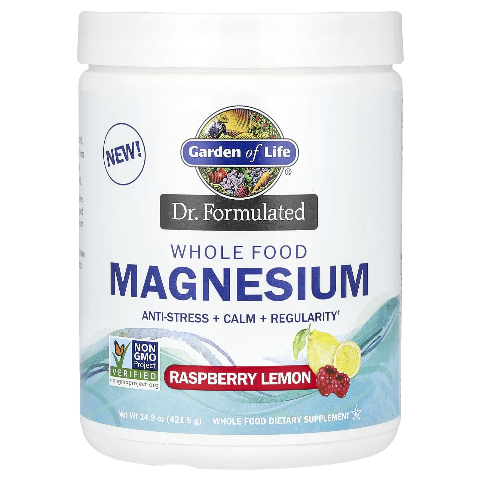 Garden of Life, Dr. Formulated, Whole Food Magnesium, Raspberry Lemon ...