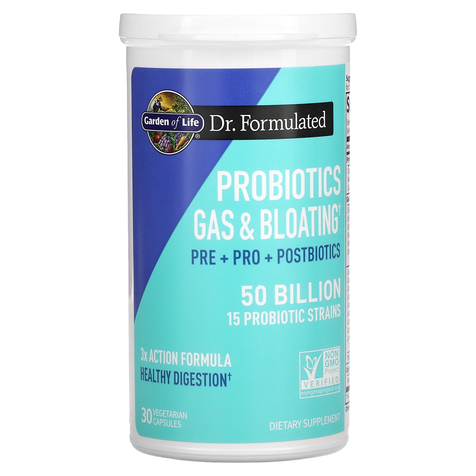 Garden Of Life Probiotics Gas And Bloating 50 Billion 30 Vegetarian Capsules