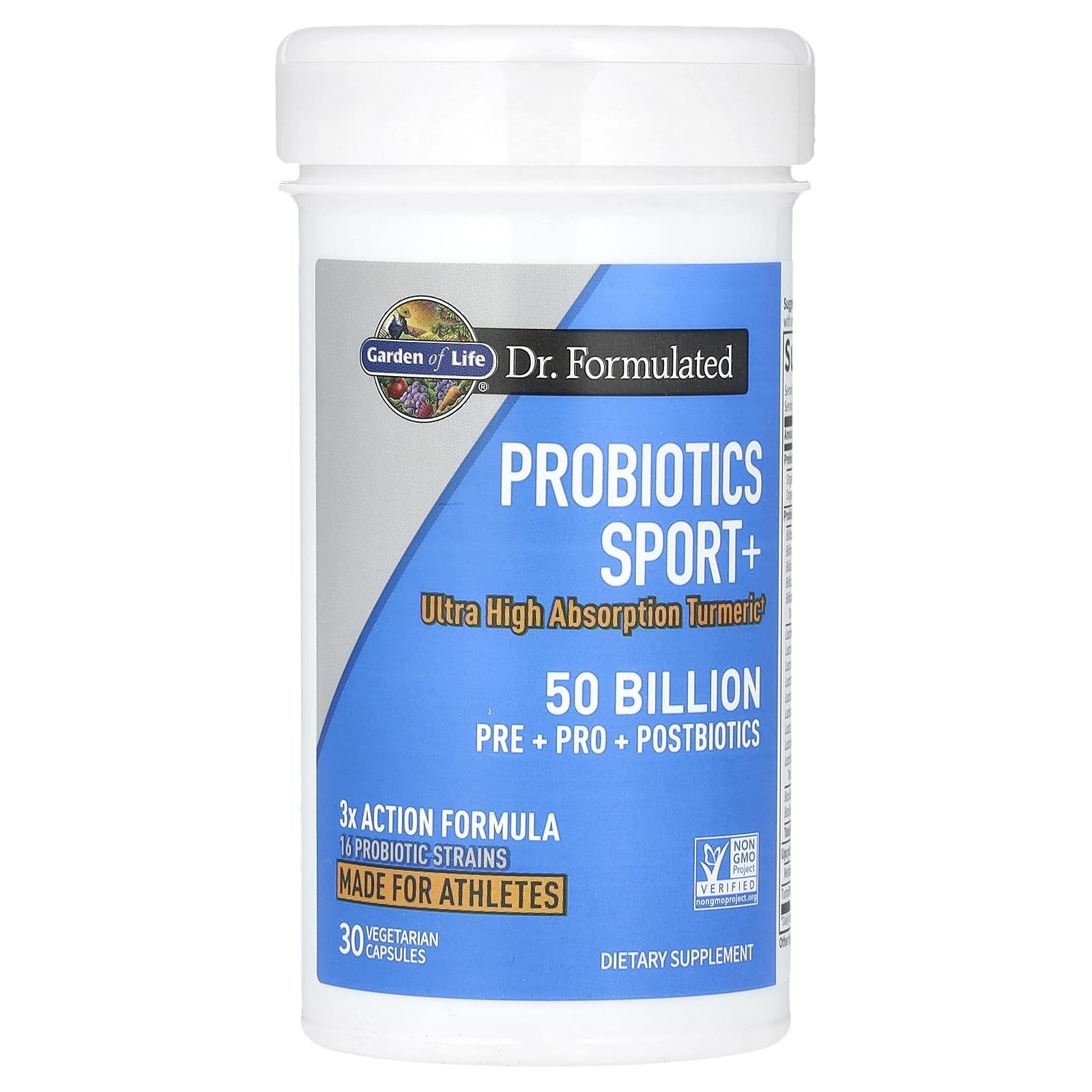 Garden of Life, Probiotics Sport+, 50 Billion, 30 Vegetarian Capsules