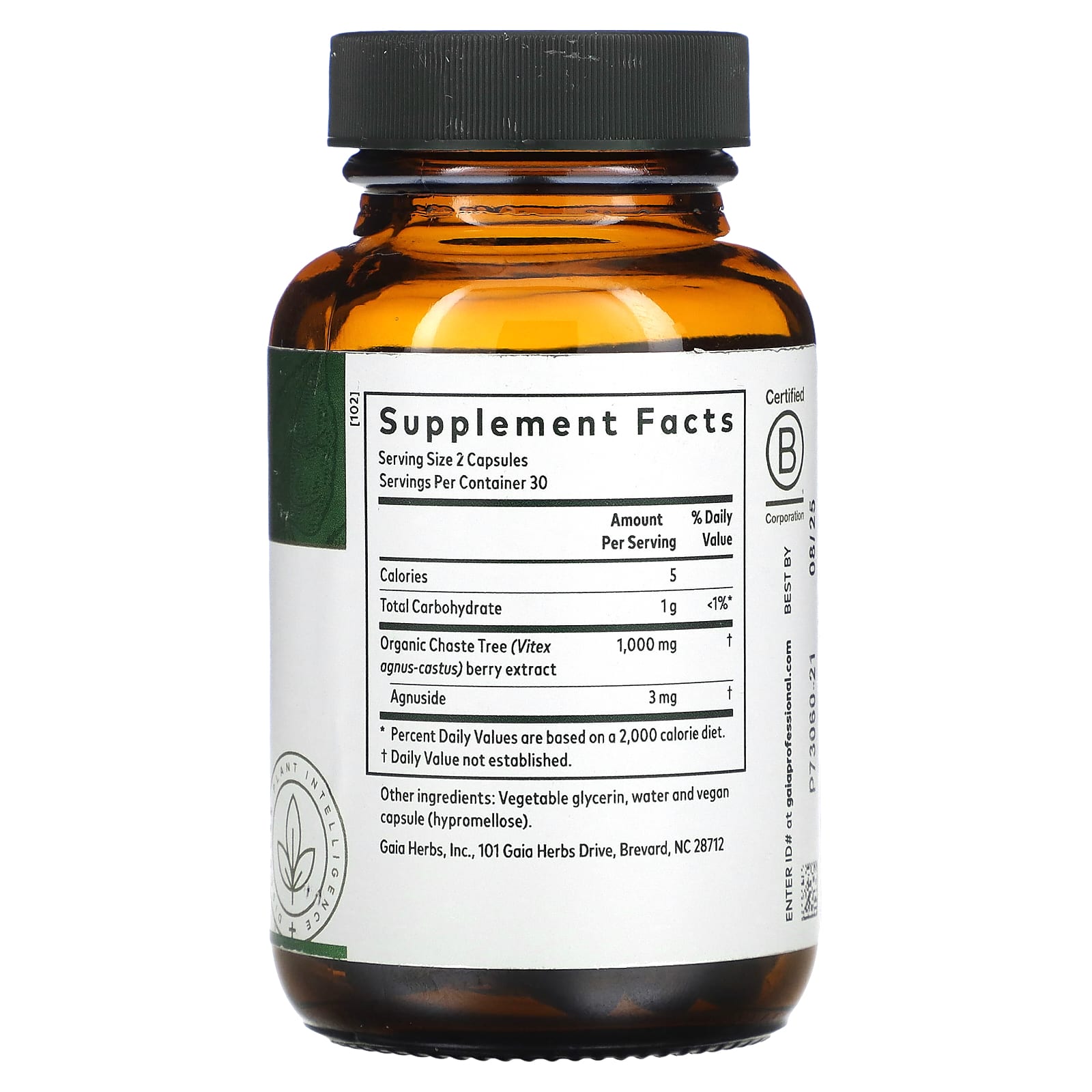 Gaia Herbs Professional Solutions, Pro, Vitex, Progesterone Support, 60 ...