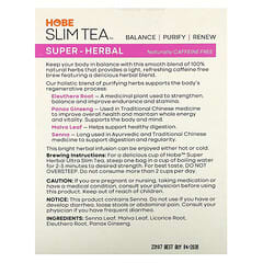 Hobe Labs, Ultra Slim Tea, Super Herbal, Caffeine Free, 24 Herbal Tea ...