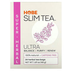 Hobe Labs, Ultra Slim Tea, Super Herbal, Caffeine Free, 24 Herbal Tea ...
