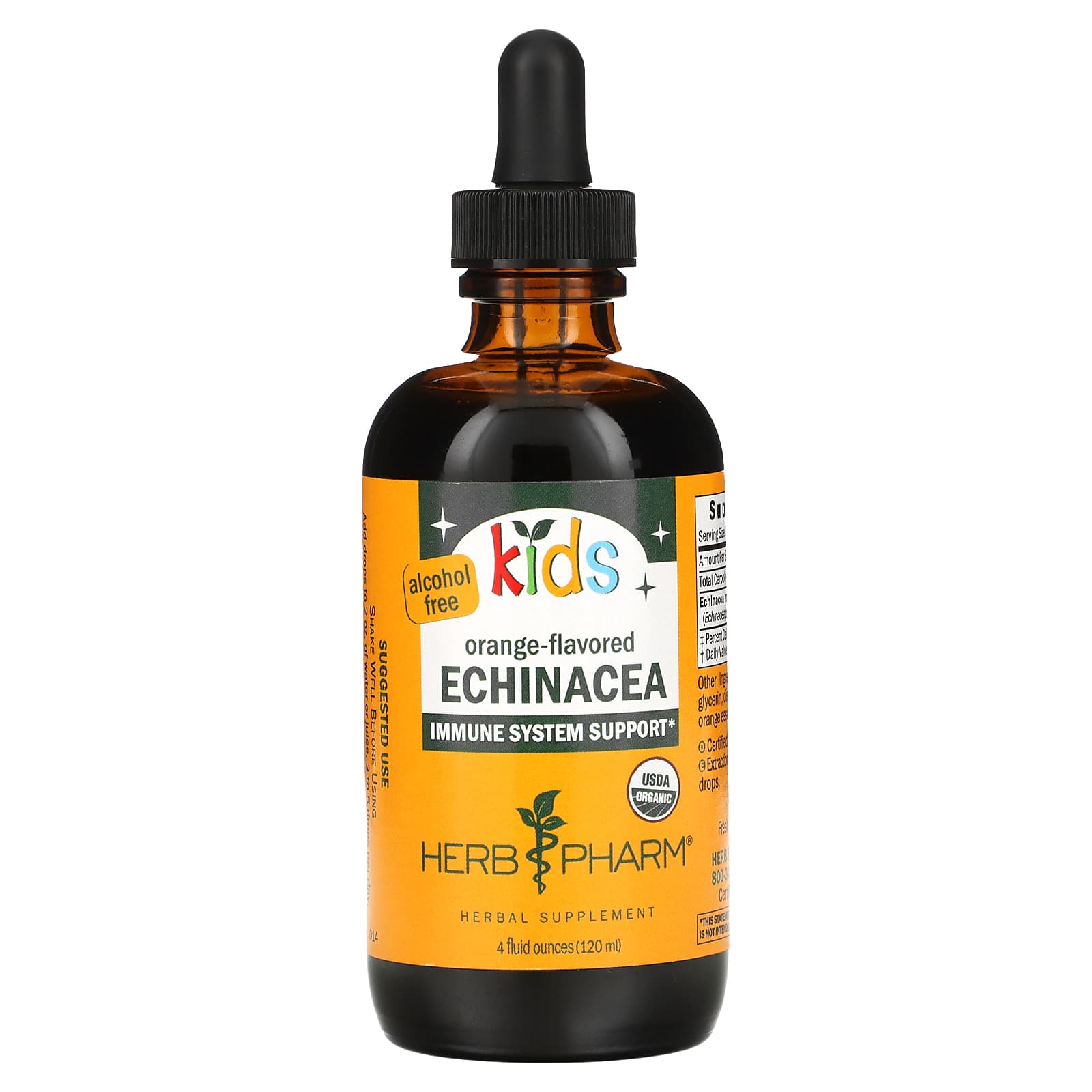 Herb Pharm, Kids Echinacea, Alcohol Free, Orange , 4 fl oz (120 ml)