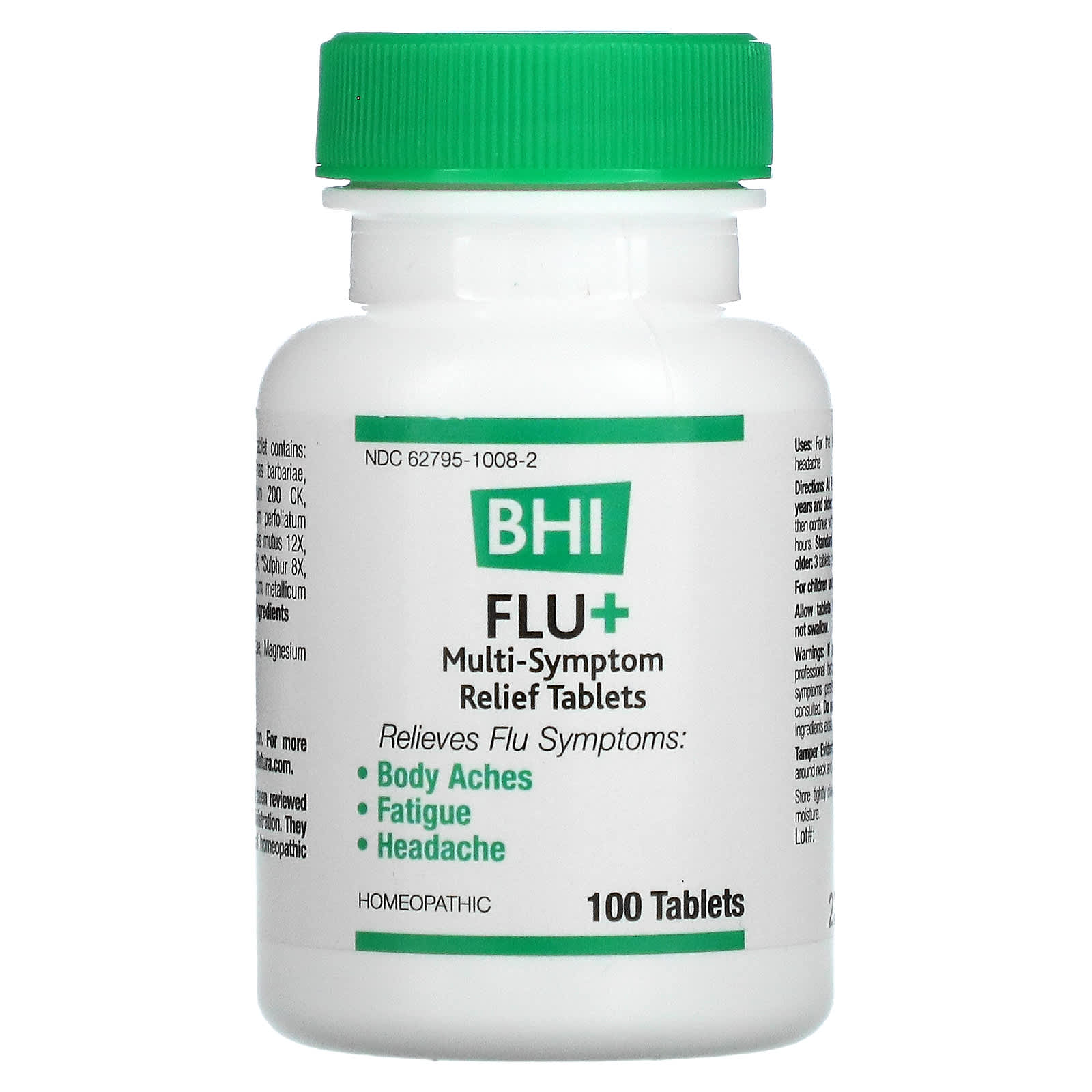 MediNatura, BHI Flu +, 100 Tablets