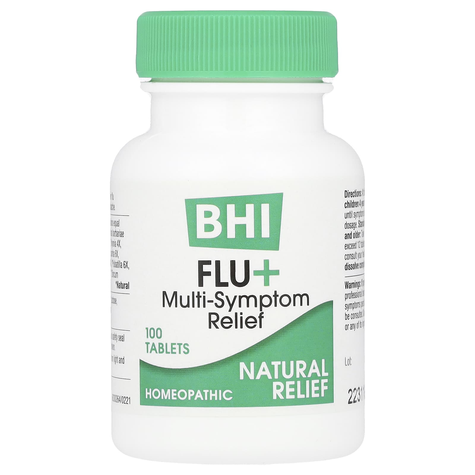 MediNatura, BHI Flu+, 100 Tablets