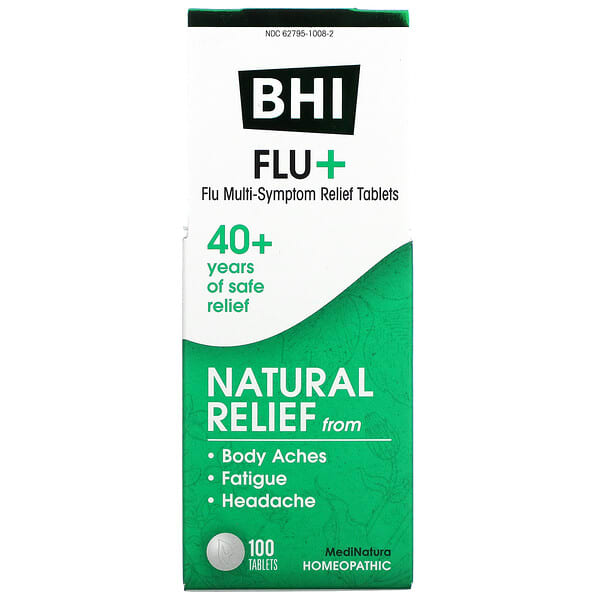 MediNatura, BHI Flu +, 100 Tablets