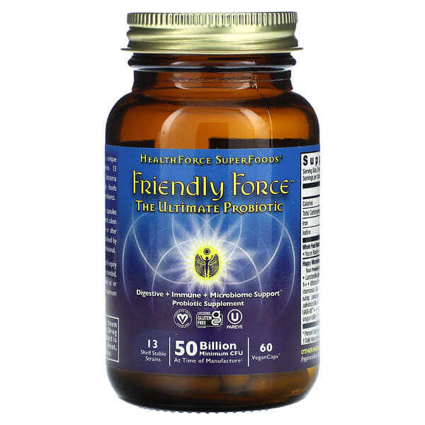 HealthForce Superfoods, Friendly Force, The Ultimate Probiotic, 60 ...