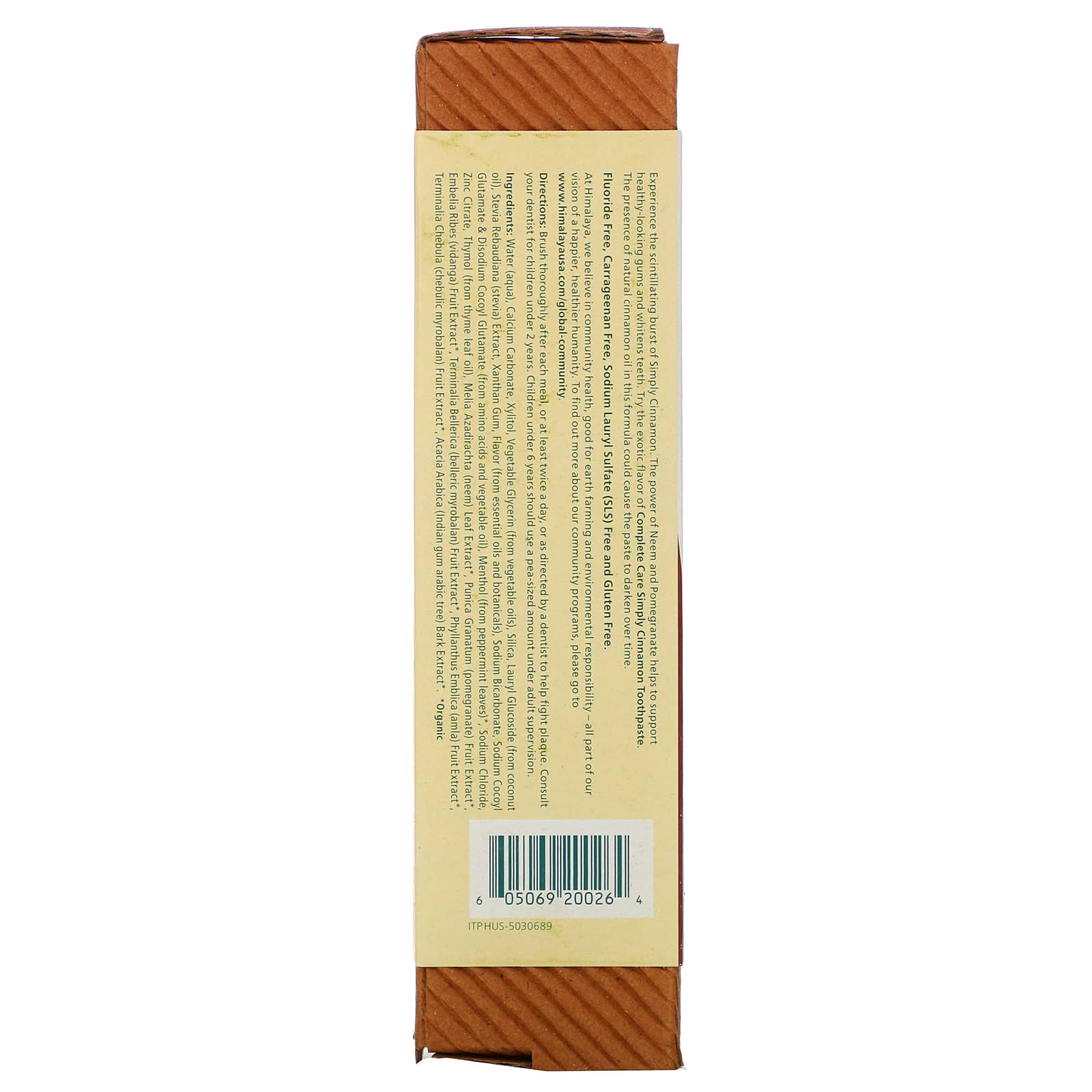 Himalaya, Botanique, Complete Care Toothpaste, Simply Cinnamon, 5.29 oz ...