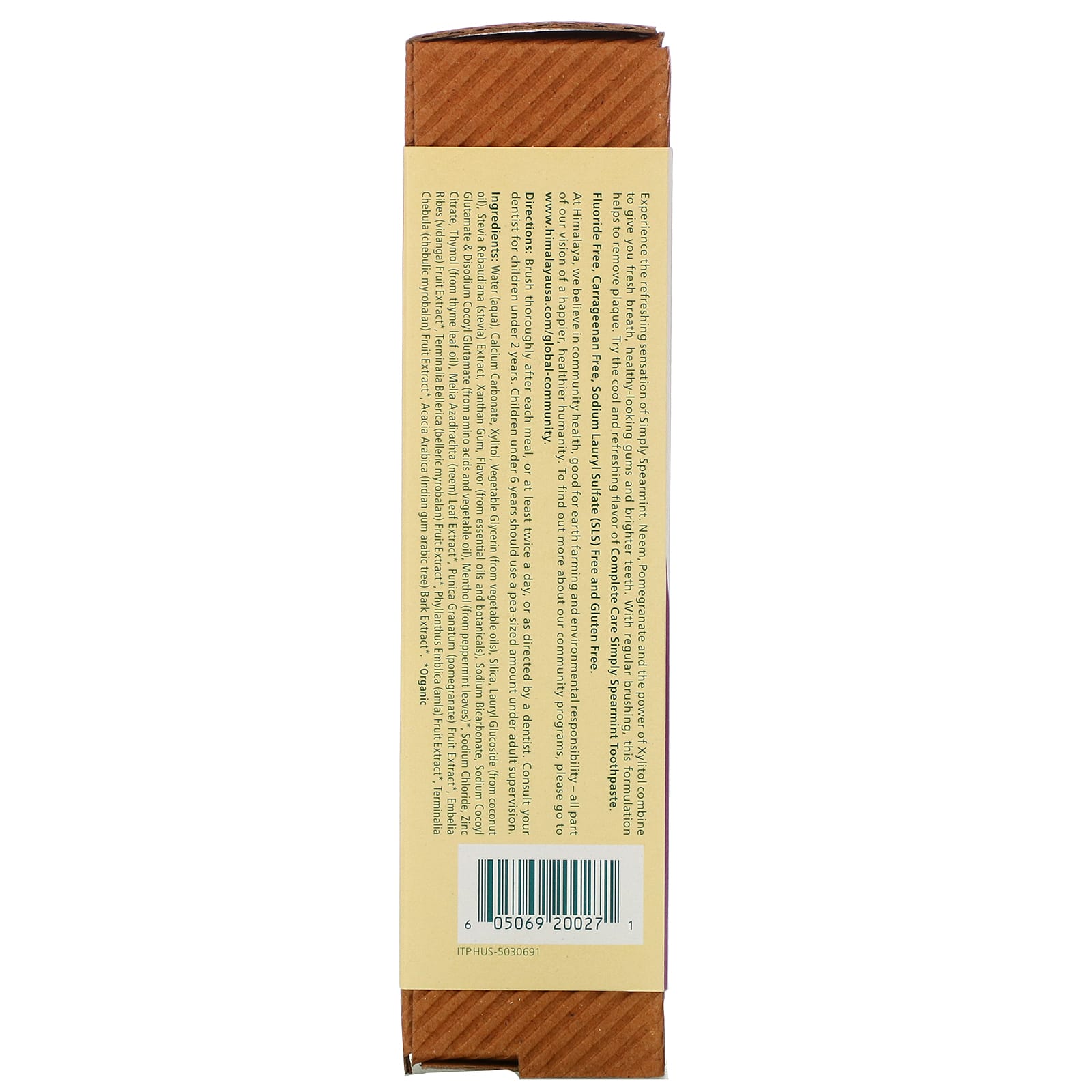 Himalaya, Botanique, Complete Care Toothpaste, Simply Spearmint, 5.29 ...