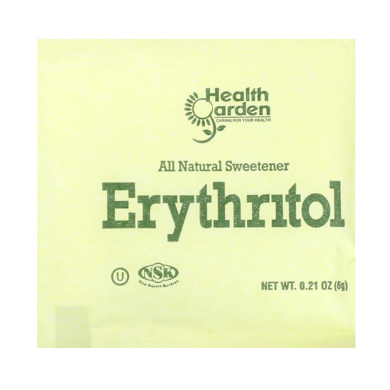 Health Garden, All-Natural Erythritol Sweetener, 50 Packets, 0.21 oz (6 ...