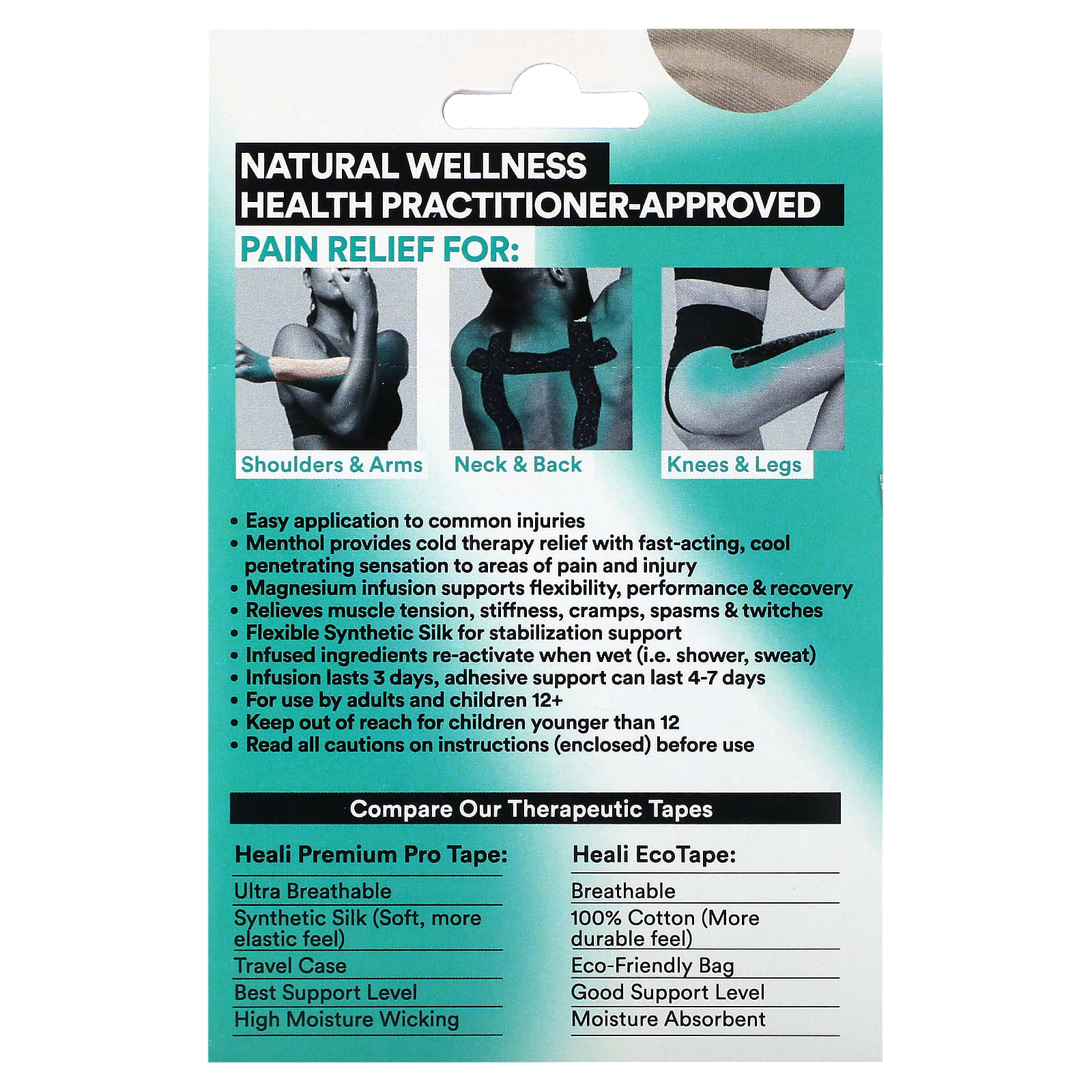 Heali Medical Corp, Cooling Therapeutic Kinesiology Tape, Beige Splash ...