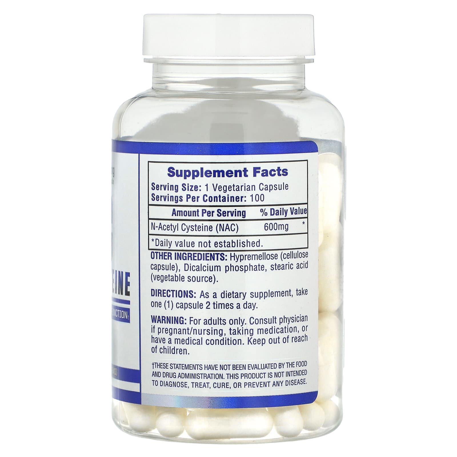 Hi Tech Pharmaceuticals, NAC（N-アセチル-L-システイン）、600mg、100粒