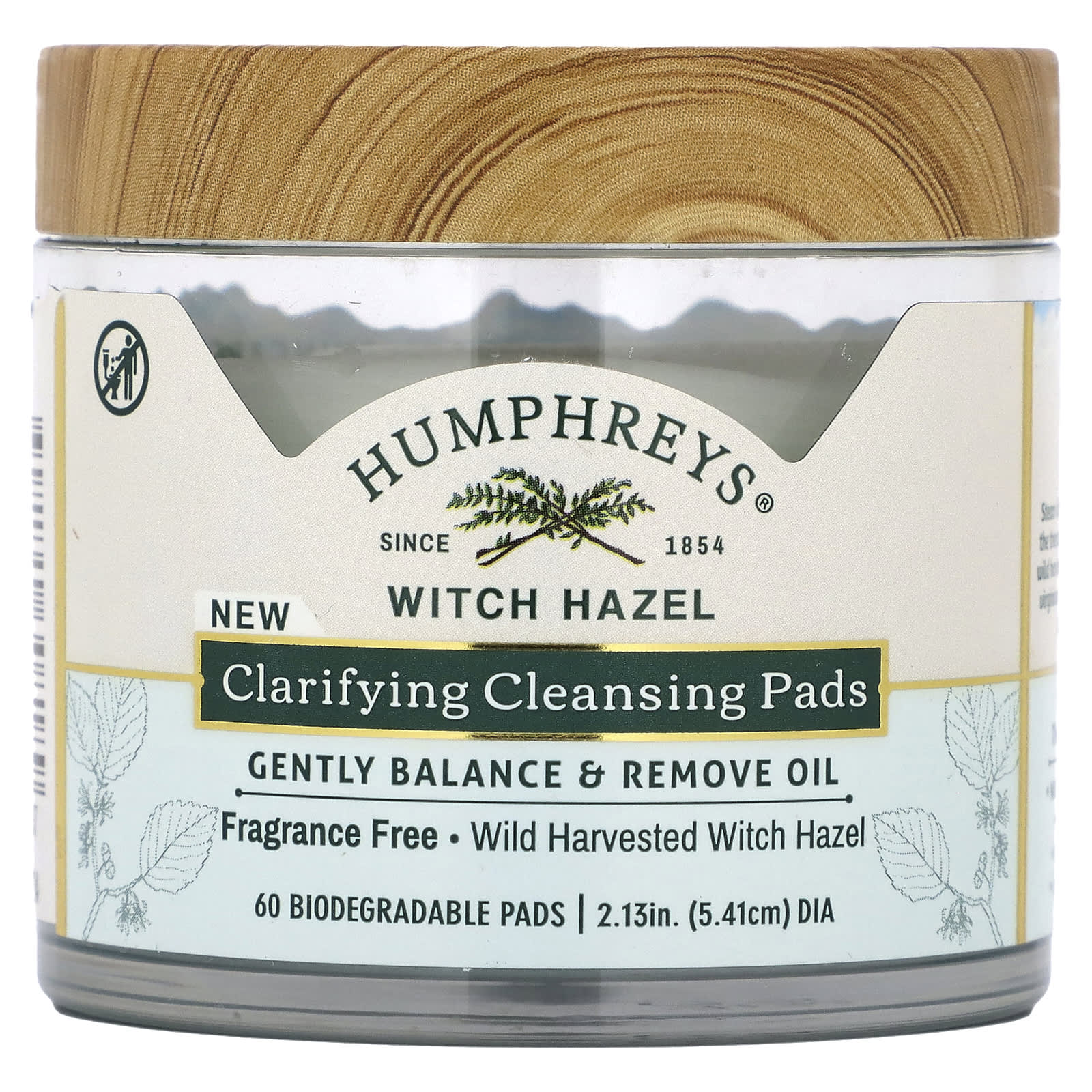 Humphreys, Witch Hazel, Clarifying Cleansing Pads, Fragrance Free, 60 ...
