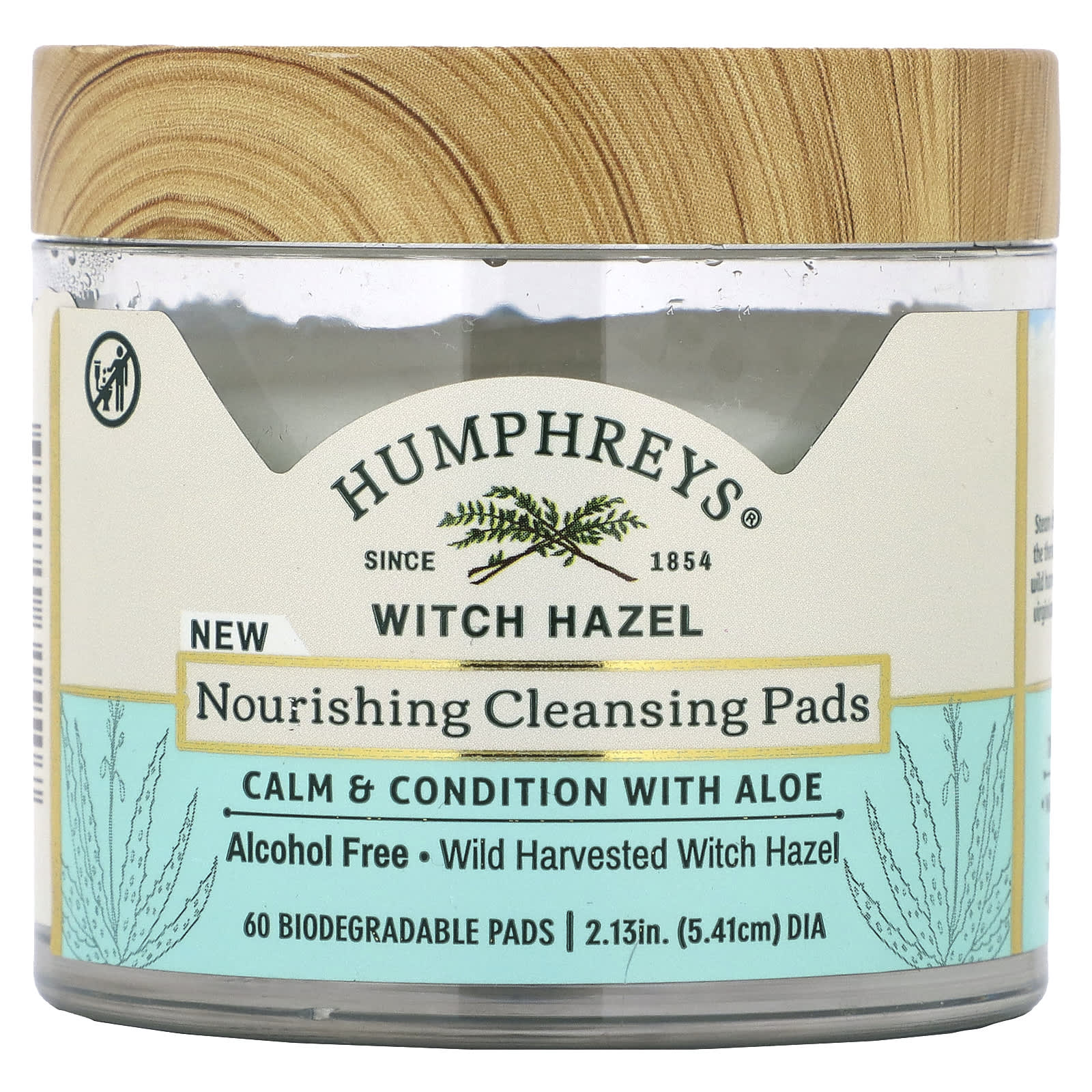 Humphreys, Witch Hazel, Nourishing Cleansing Pads, Alcohol Free, 60 ...