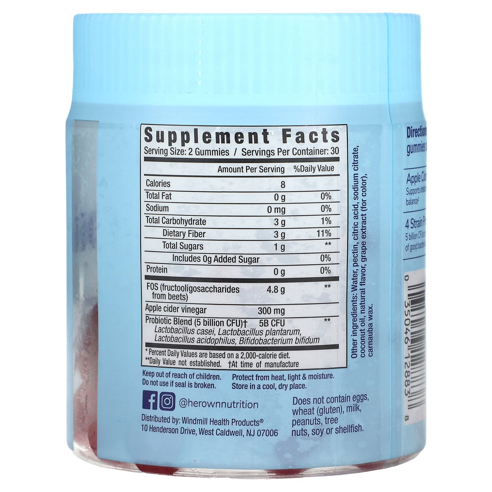 Her Own, Probiotic Gummies, Berry, 60 Gummies