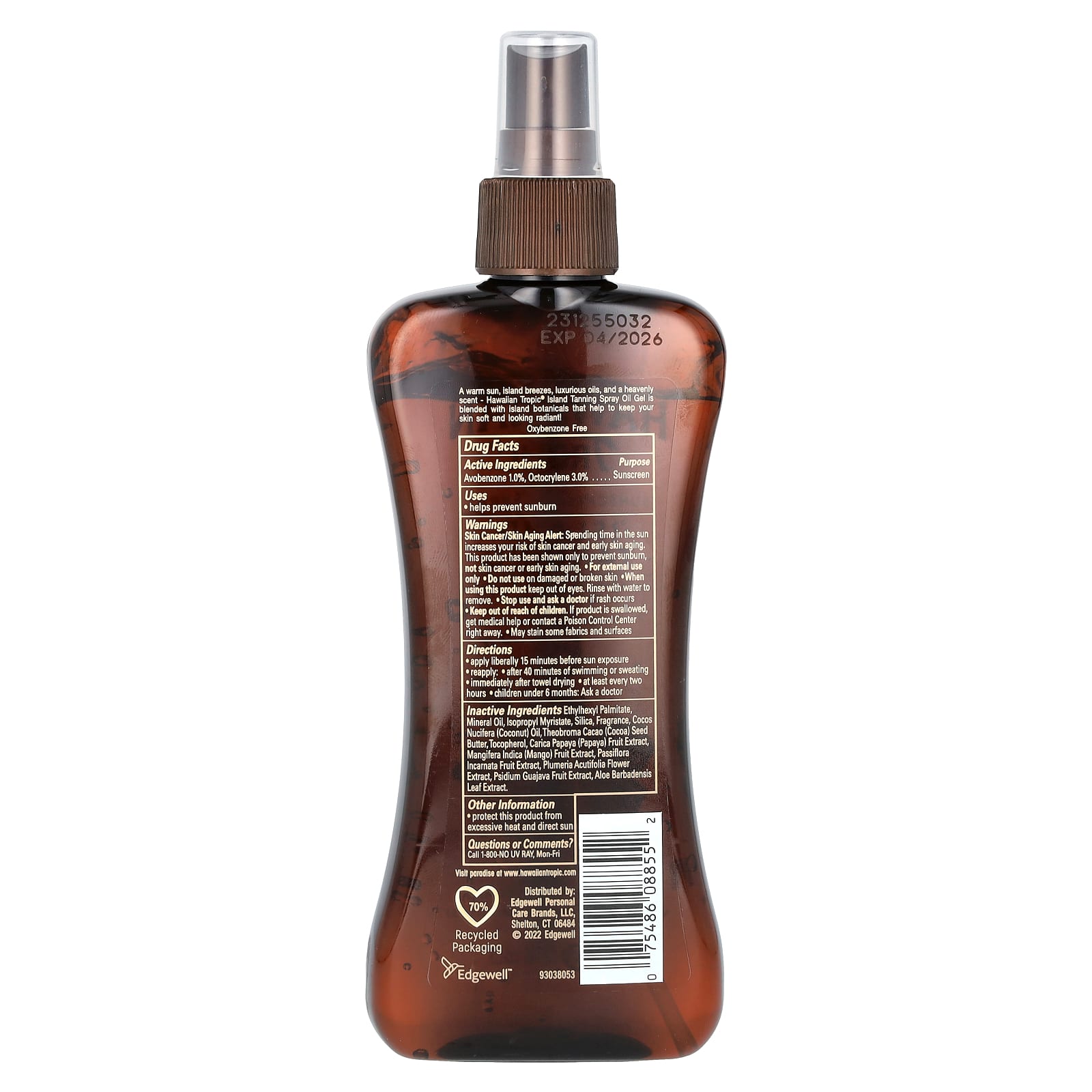Hawaiian Tropic, Island Tanning, Sunscreen Oil Spray, SPF 6, 8 fl oz ...
