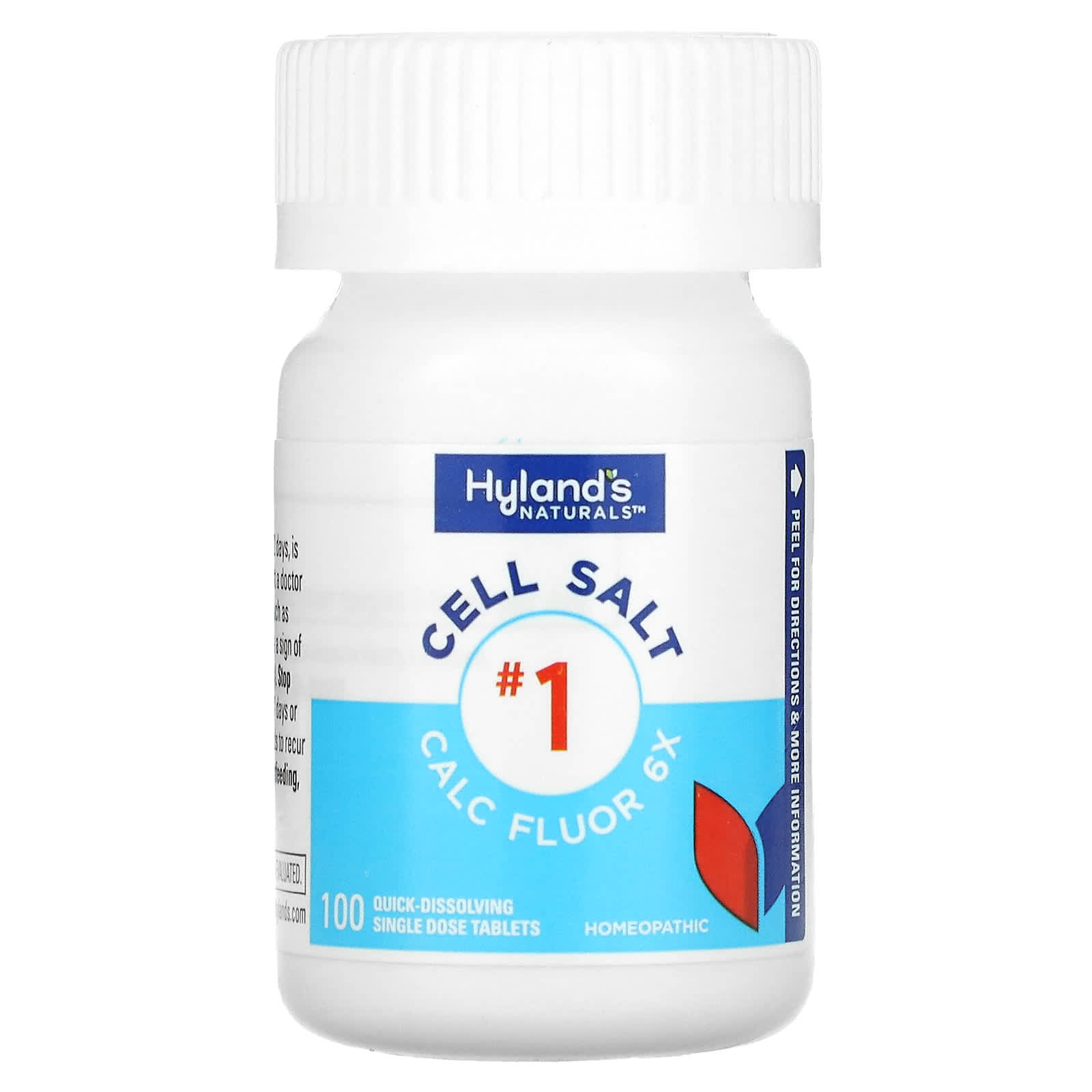 Hyland's Naturals, Cell Salt #1, Calc Fluor 6X, 100 Quick-Dissolving ...
