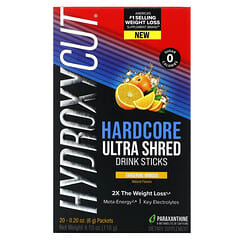 Hydroxycut, Hardcore Ultra Shed Drink Sticks, Tangerine Mimosa, 20 ...