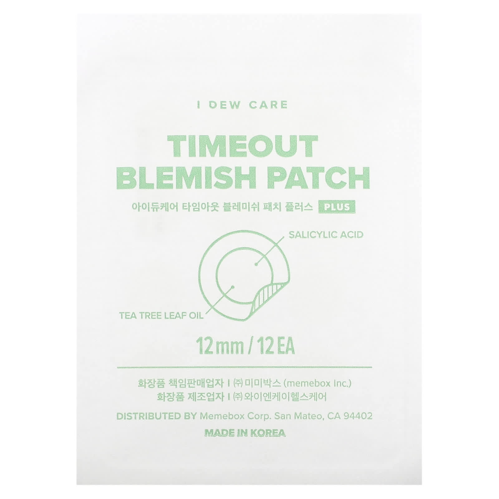 I Dew Care, Timeout Blemish Patch Plus, 12 mm, 36 Patches