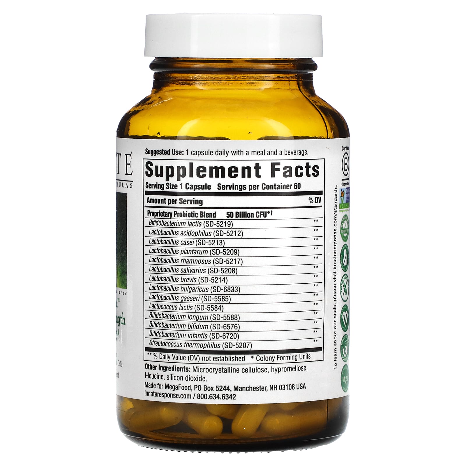 Innate Response Formulas, Flora 50-14, Clinical Strength, 60 Capsules