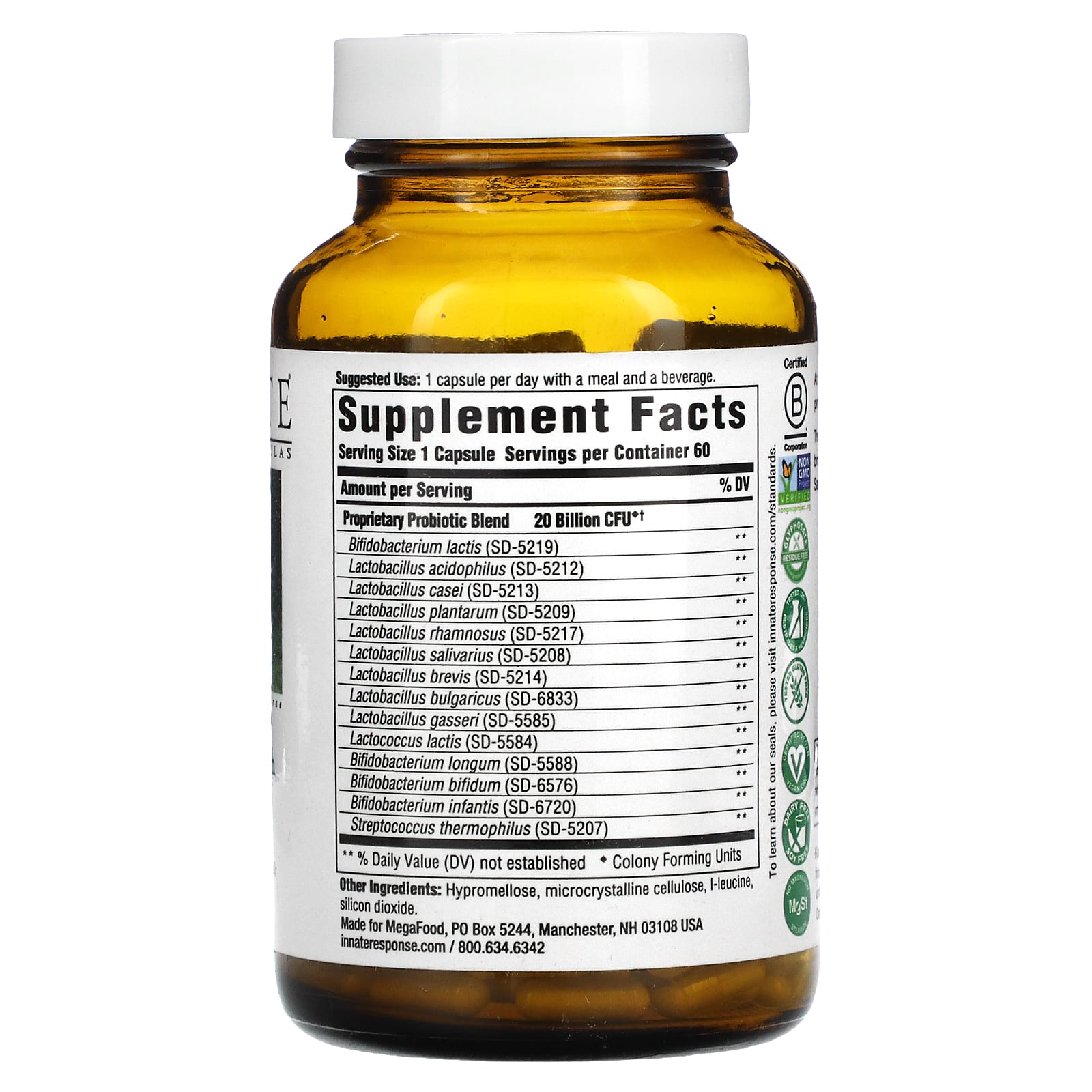 Innate Response Formulas, Flora 20-14, Ultra Strength, 60 Capsules