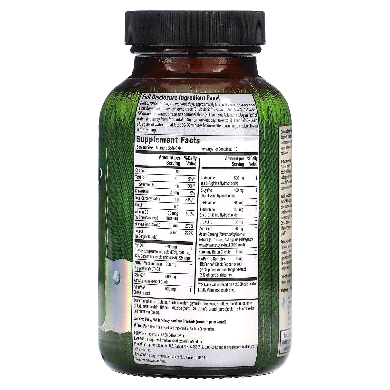 Irwin Naturals, Optimum-Strength Testosterone UP Pro-GrowtH, 60 Liquid ...