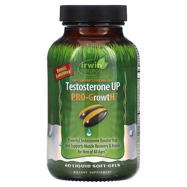 Irwin Naturals, Optimum-Strength Testosterone UP Pro-GrowtH, 60 Liquid ...