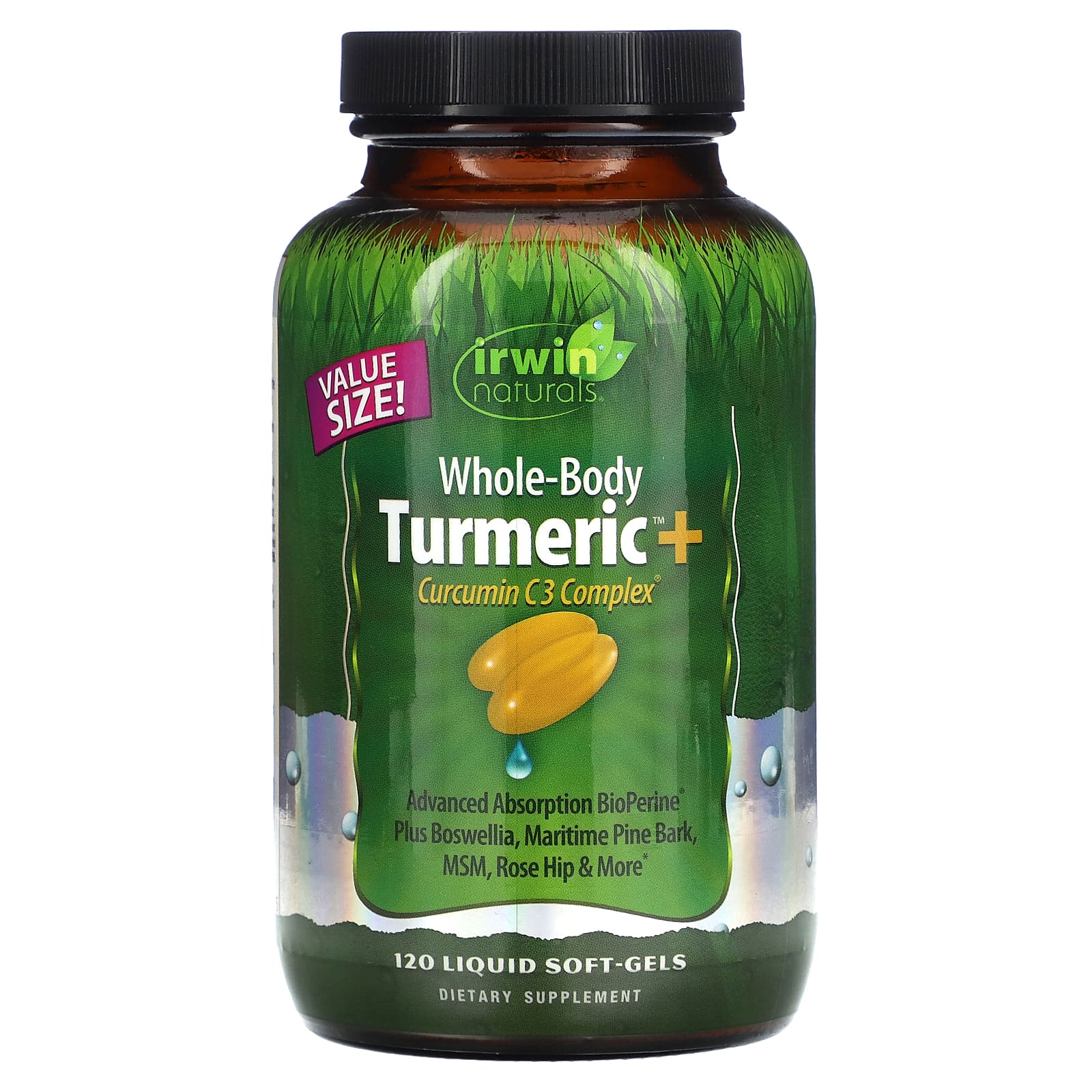 Irwin Naturals, Whole-Body Turmeric + Curcumin C3 Complex, 120 Liquid ...