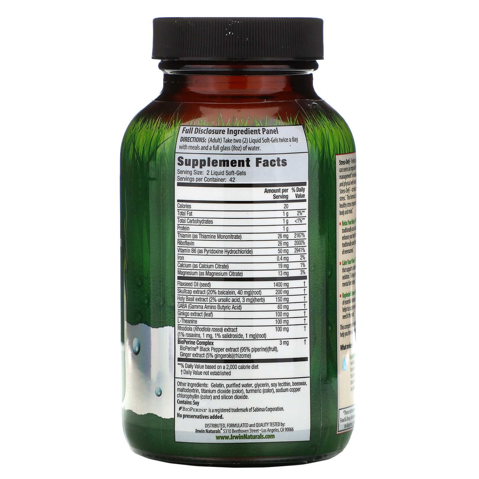 Irwin Naturals, Stress-Defy, 84 Liquid Soft-Gels