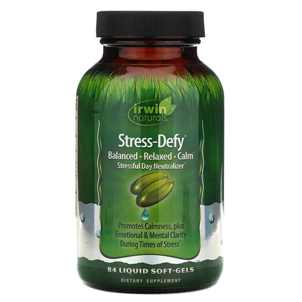 Irwin Naturals, Stress-Defy, 84 Liquid Soft-Gels
