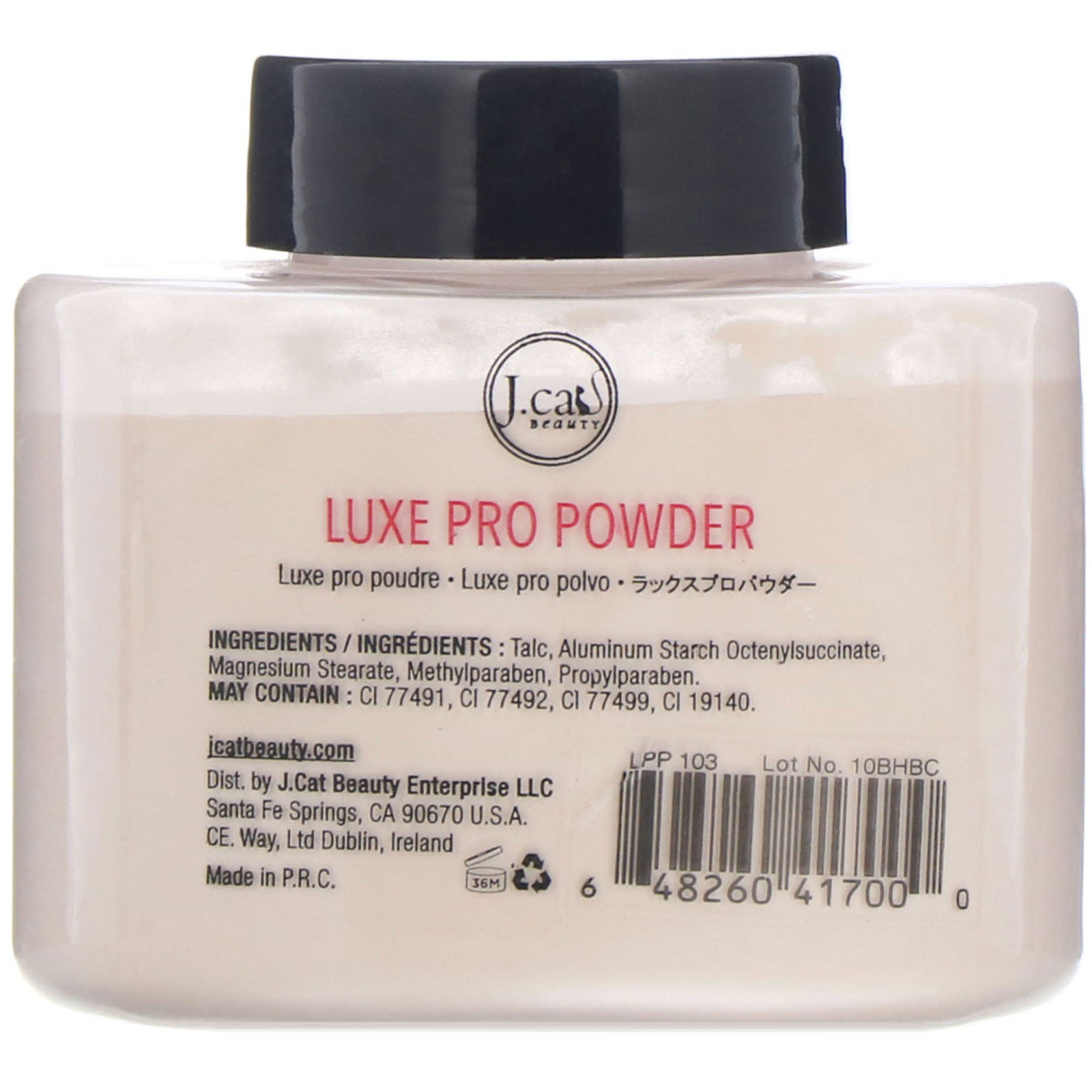 J.Cat Beauty, Luxe Pro Powder, LPP103 Porcelain, 1.5 oz (42 g)