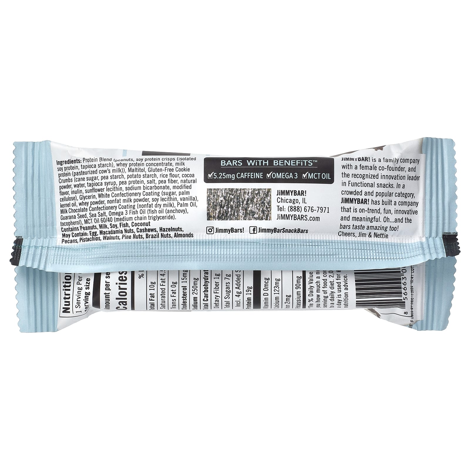 JiMMY!, Bars with Benefits, Protein Bar, Cookies 'N Cream, 12 Bars, 2. ...